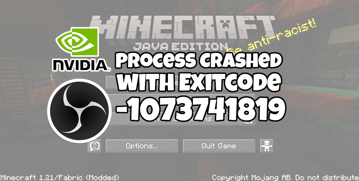 Minecraft Error Process crashed with exit code -1073741819 | Jangro.com | Modded Minecraft with ...