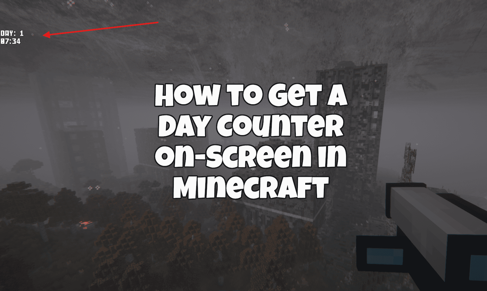 How to Display a Day and Time Counter on-Screen in Minecraft | Jangro ...