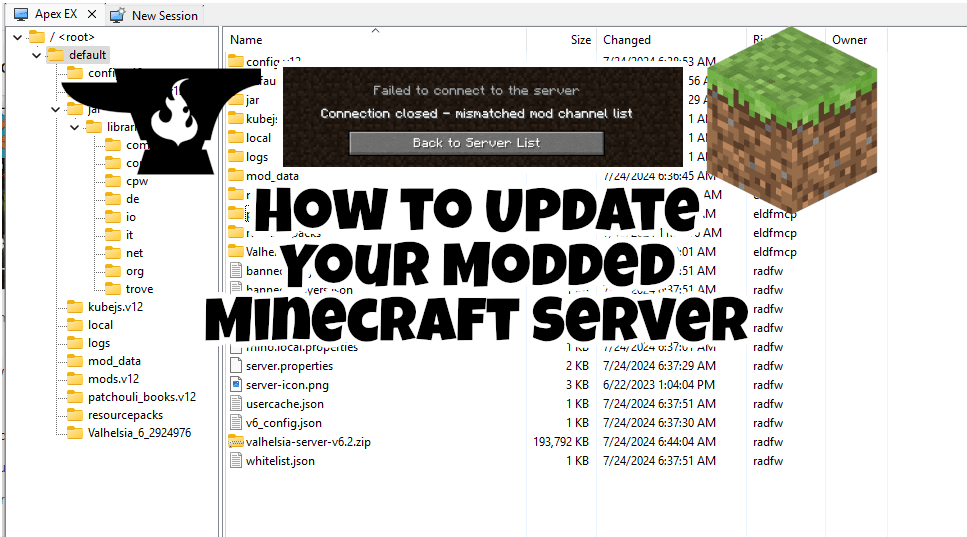 How to Update Your Modded Minecraft Server | Jangro.com | Jangro.com